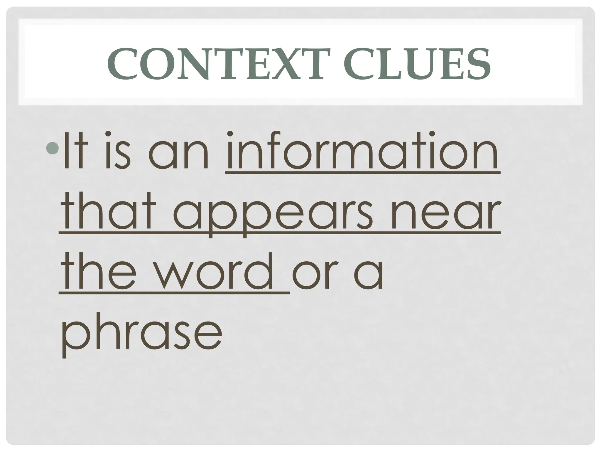 contextcluesgrade 9 powerpoint presentation | PPTX