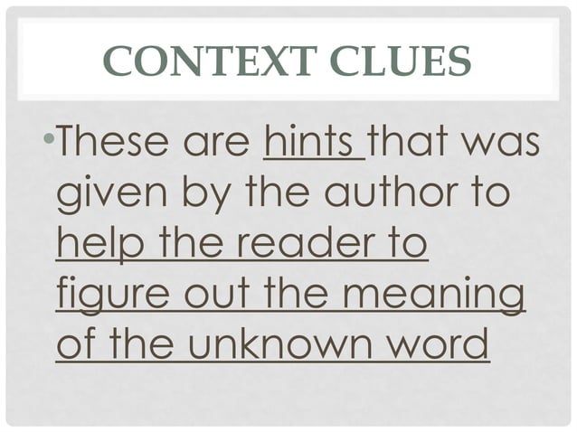 contextcluesgrade 9 powerpoint presentation | PPT