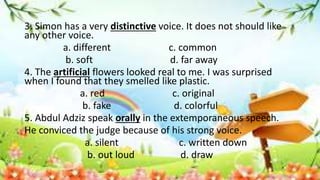 Context clues and affixes & roots | PPTX