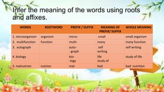 Context clues and affixes & roots | PPTX