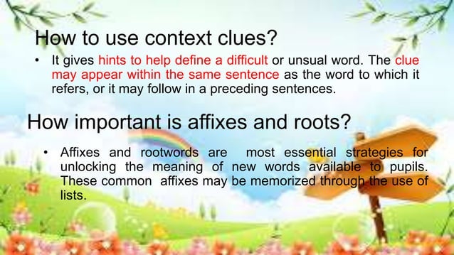 Context clues and affixes & roots | PPTX