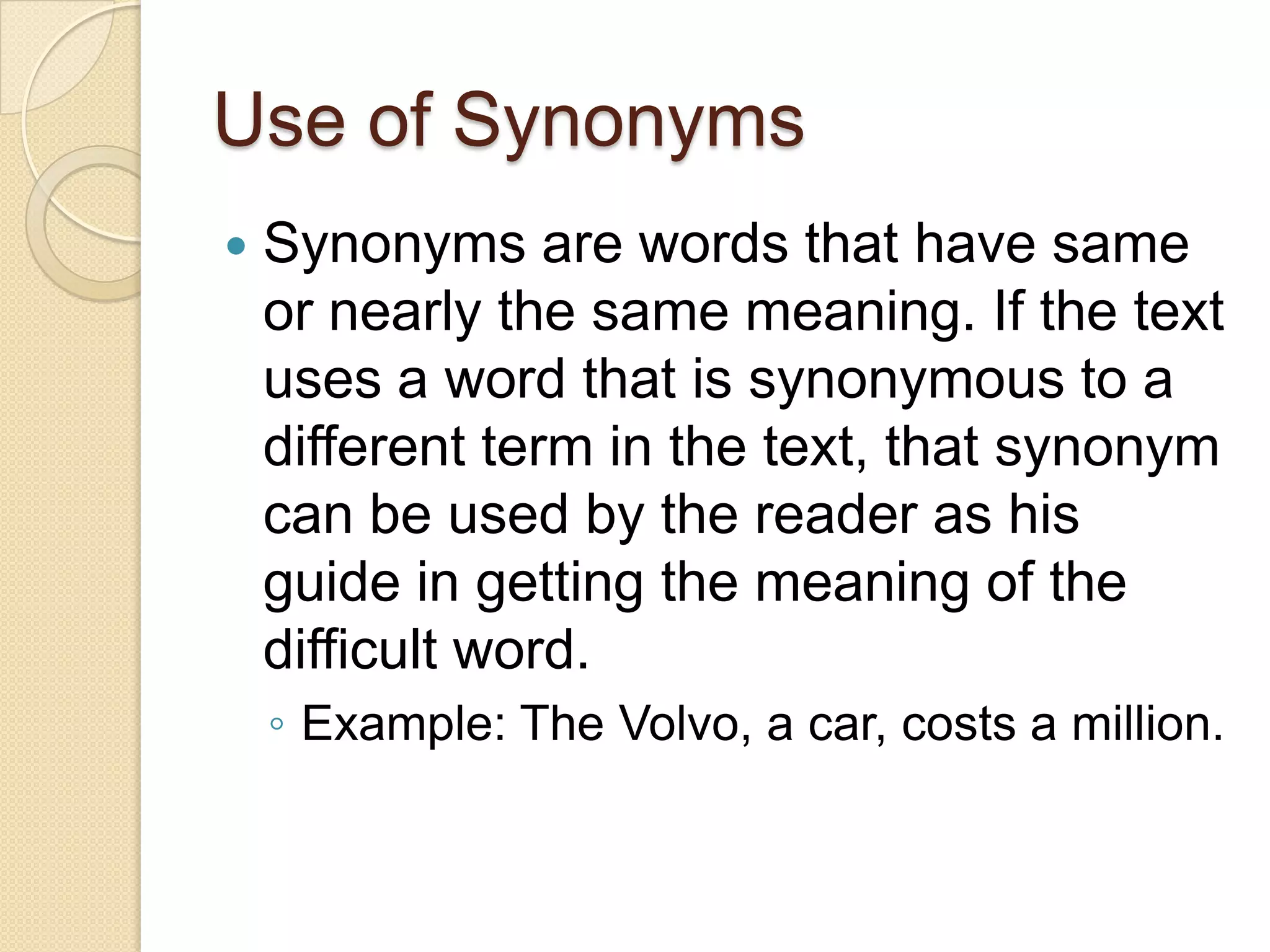 Context clues and words with multiple meanings | PPTX