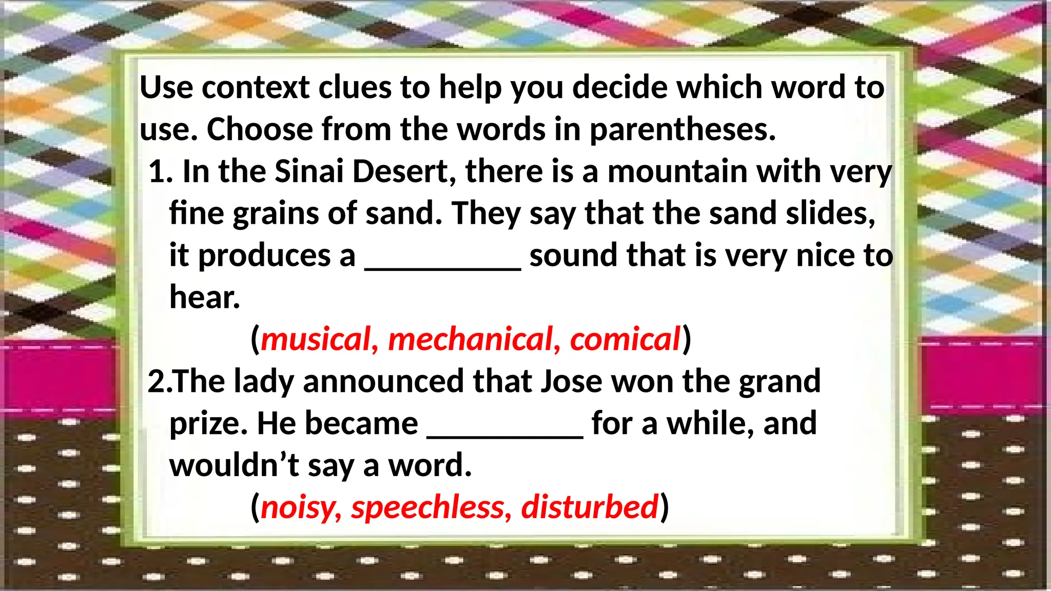 Context clues english. to get meaning of unfamiliar wordspptx | PPTX