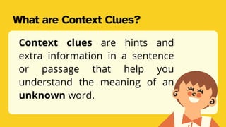 Context Clues in Literature Education Presentation in Yellow Orange ...