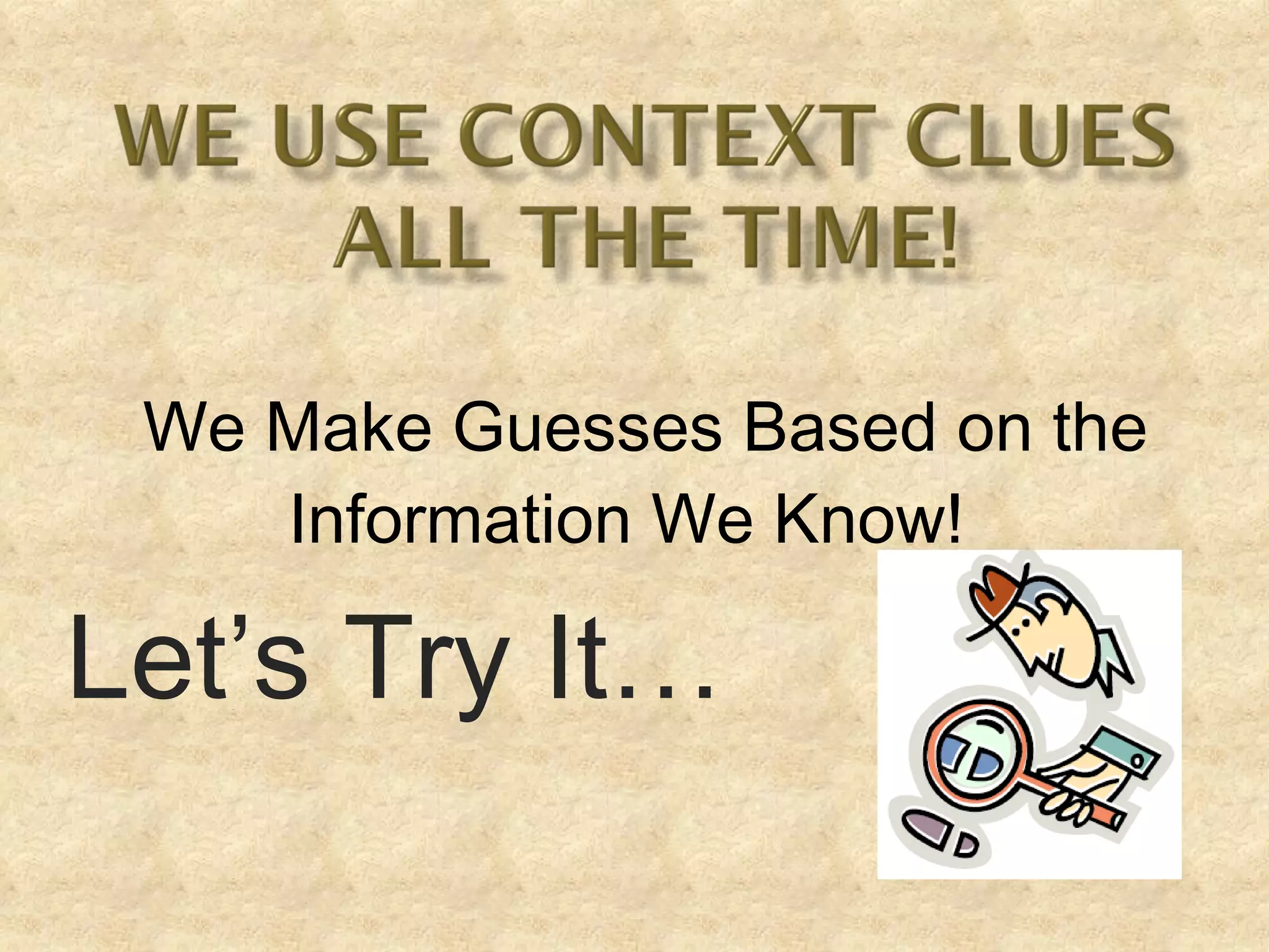Context clues power point | PPT