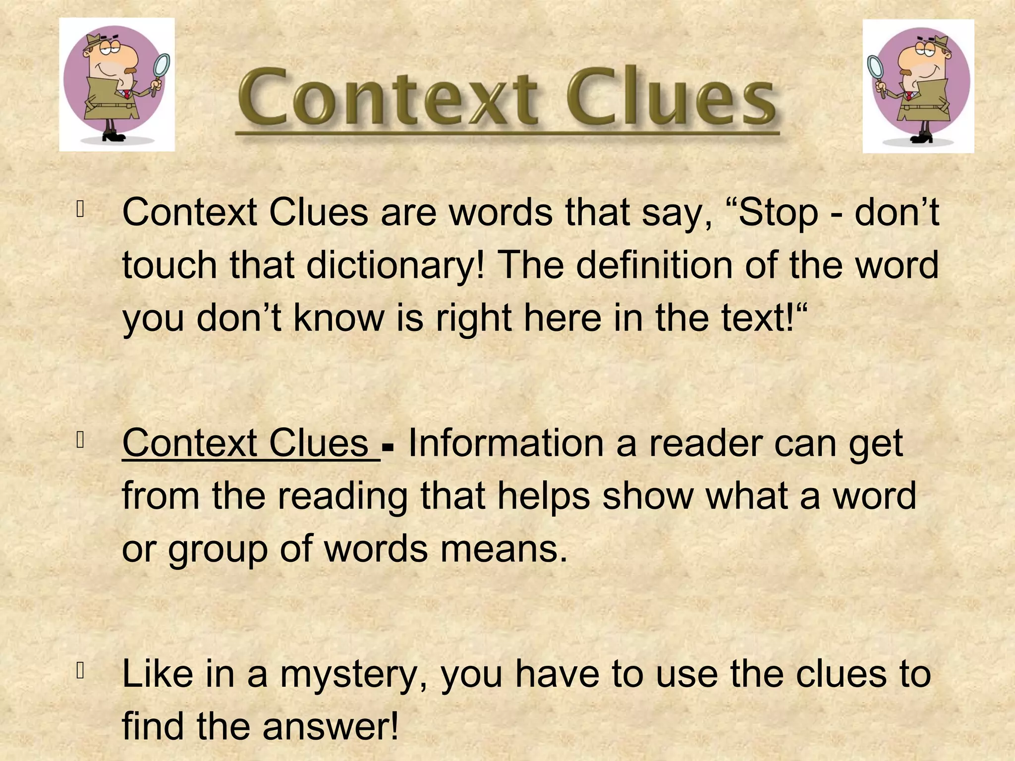 Context clues power point | PPT