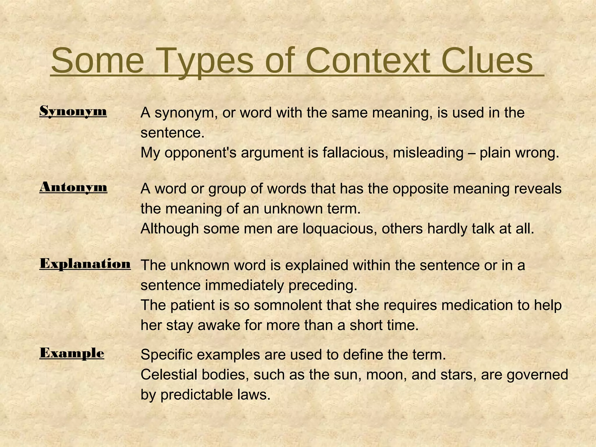 Context clues power point | PPT