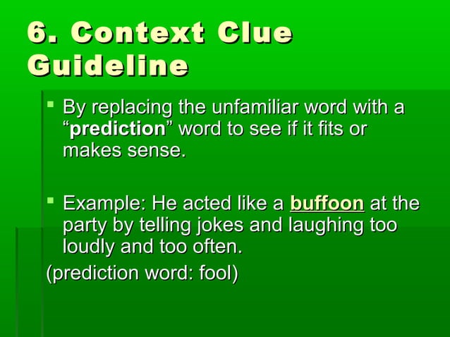 Context clues power_point | PPT