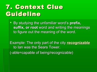 Context clues power_point | PPT