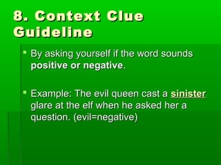 Context clues power_point | PPT