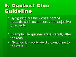 Context clues power_point | PPT