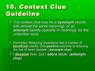 Context clues power_point | PPT