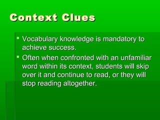 Context clues power_point | PPT