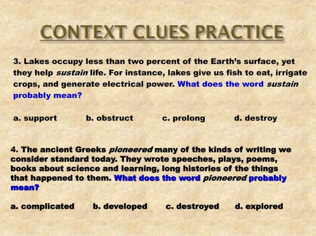 Context Clues Power Point.ppt | Birdwatching | Hobbies & Interests