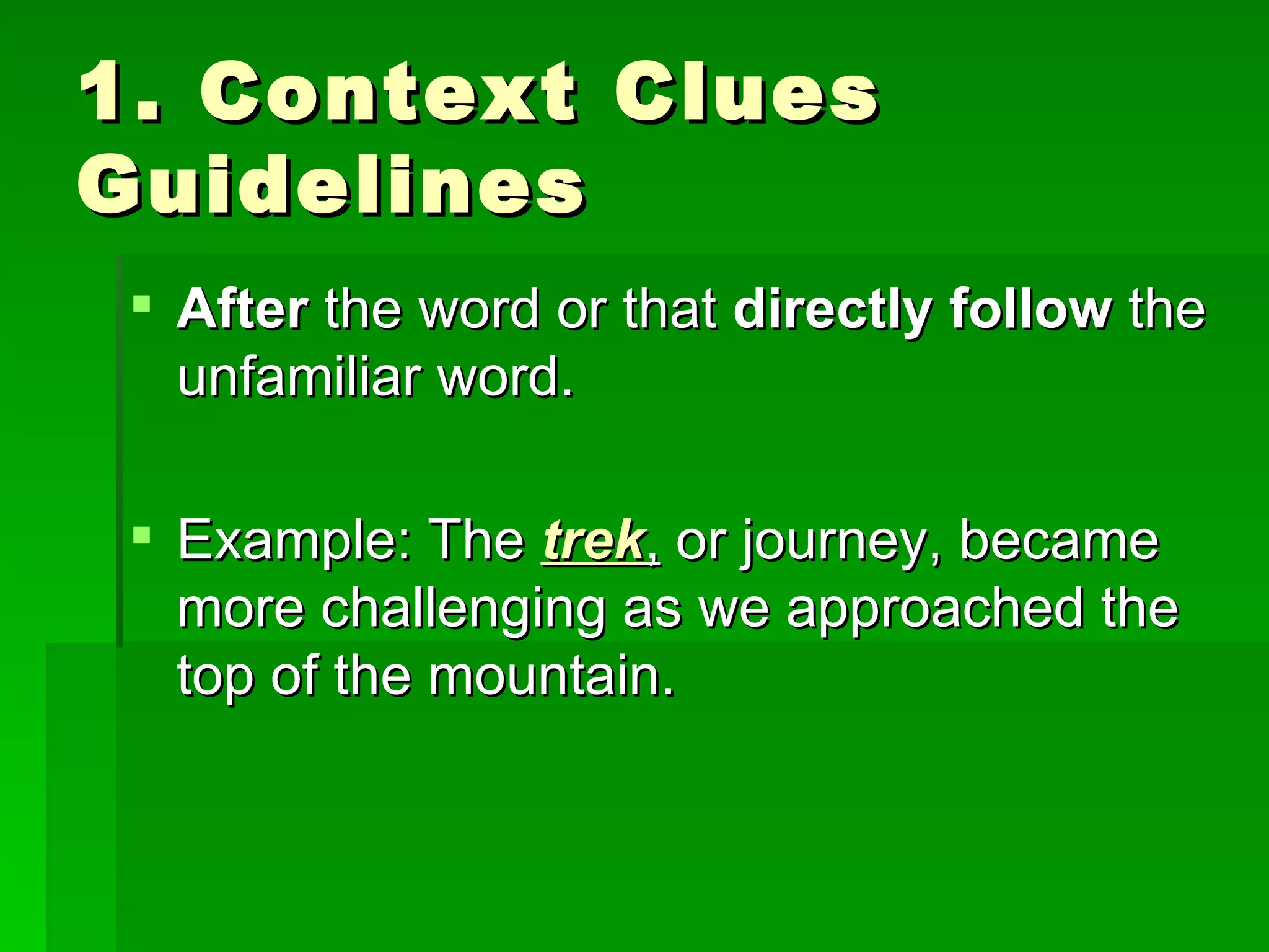 Context clues power_point__2_ (2) | PPT