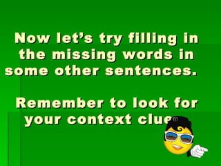 Context clues powerpoint mp | PPT