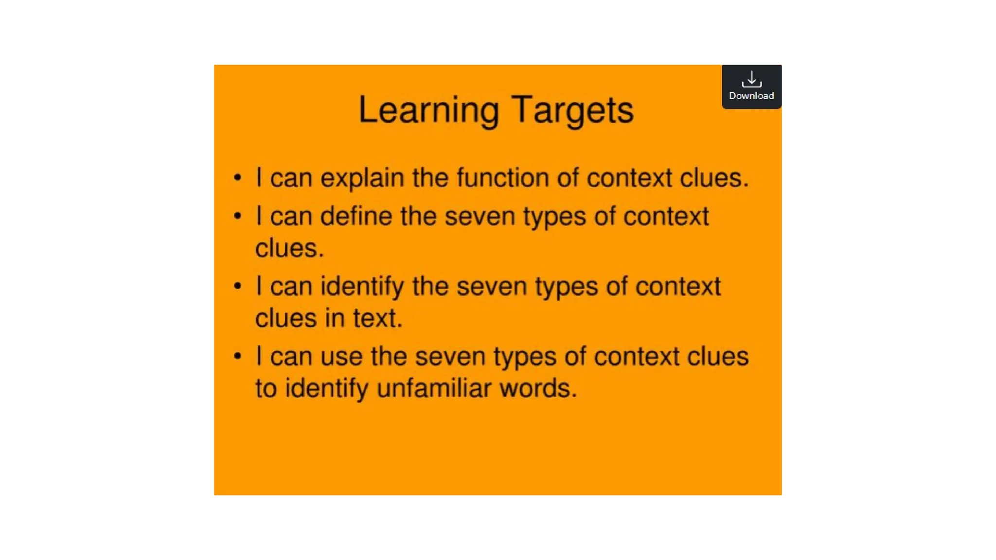 context clues - power point presentation | PPTX
