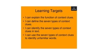 context clues - power point presentation | PPTX
