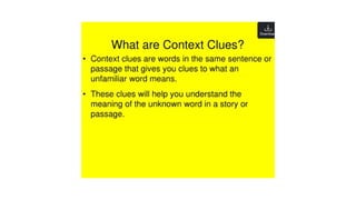 context clues - power point presentation | PPTX