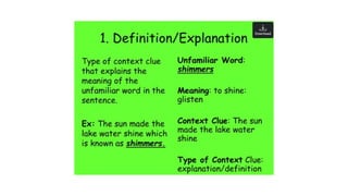 context clues - power point presentation | PPTX