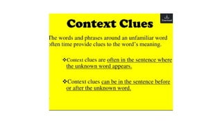 context clues - power point slideshow. ppt | PPTX