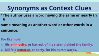 "Unraveling Meanings: The Power of Context Clues" | PPTX
