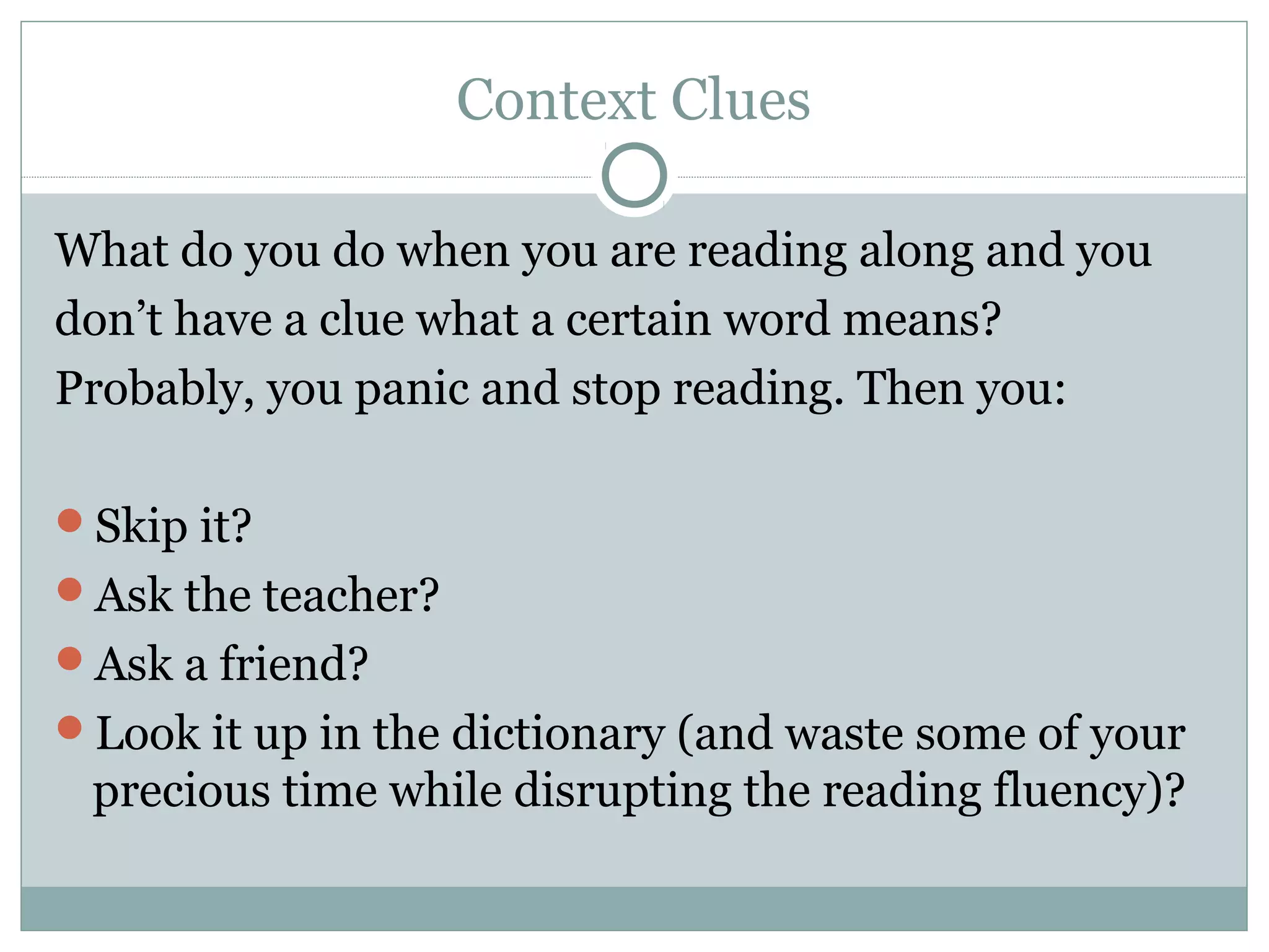 Context clues presentation[1] | PPT