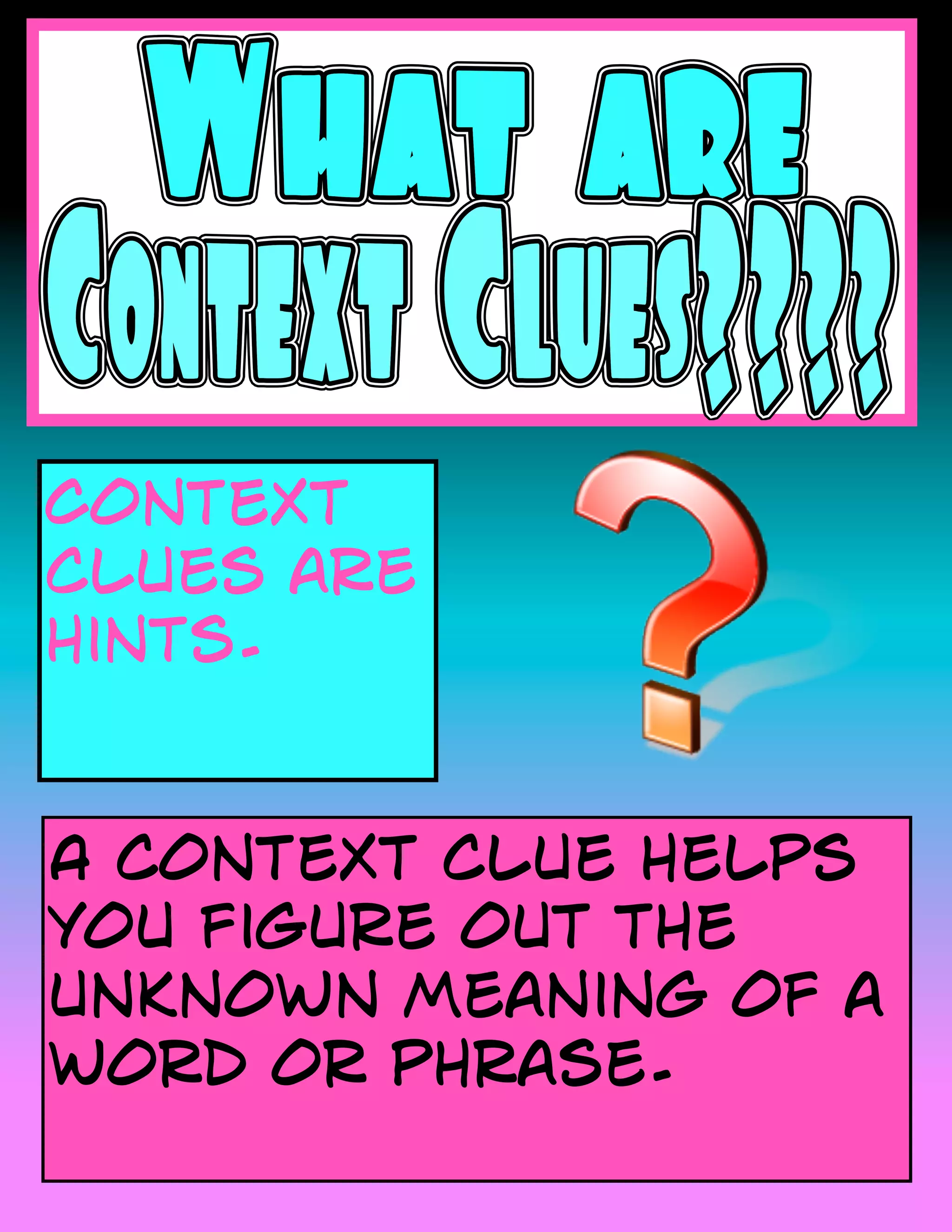 Context clue tutorial | PDF