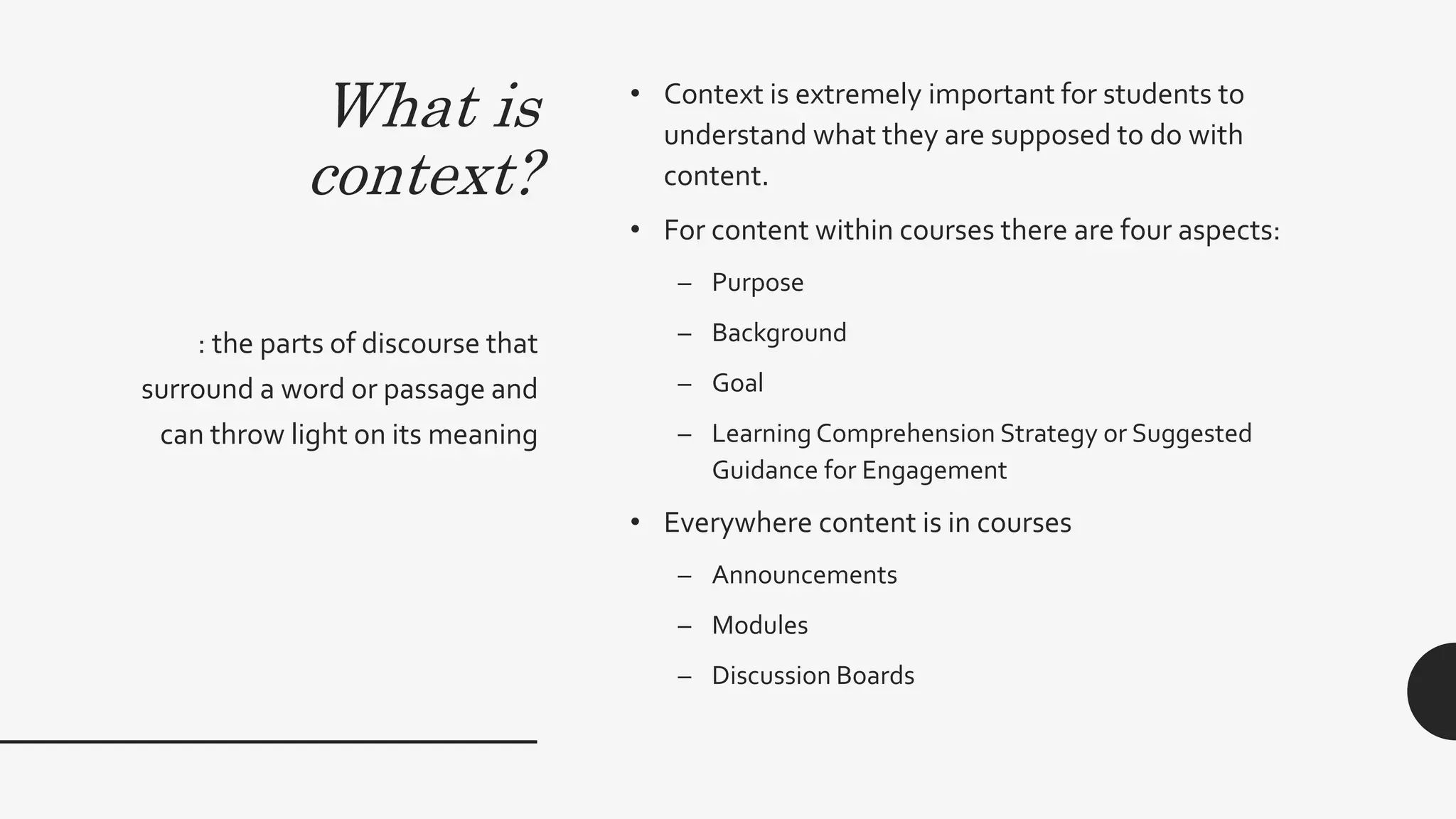 Context, context, context! | PPTX