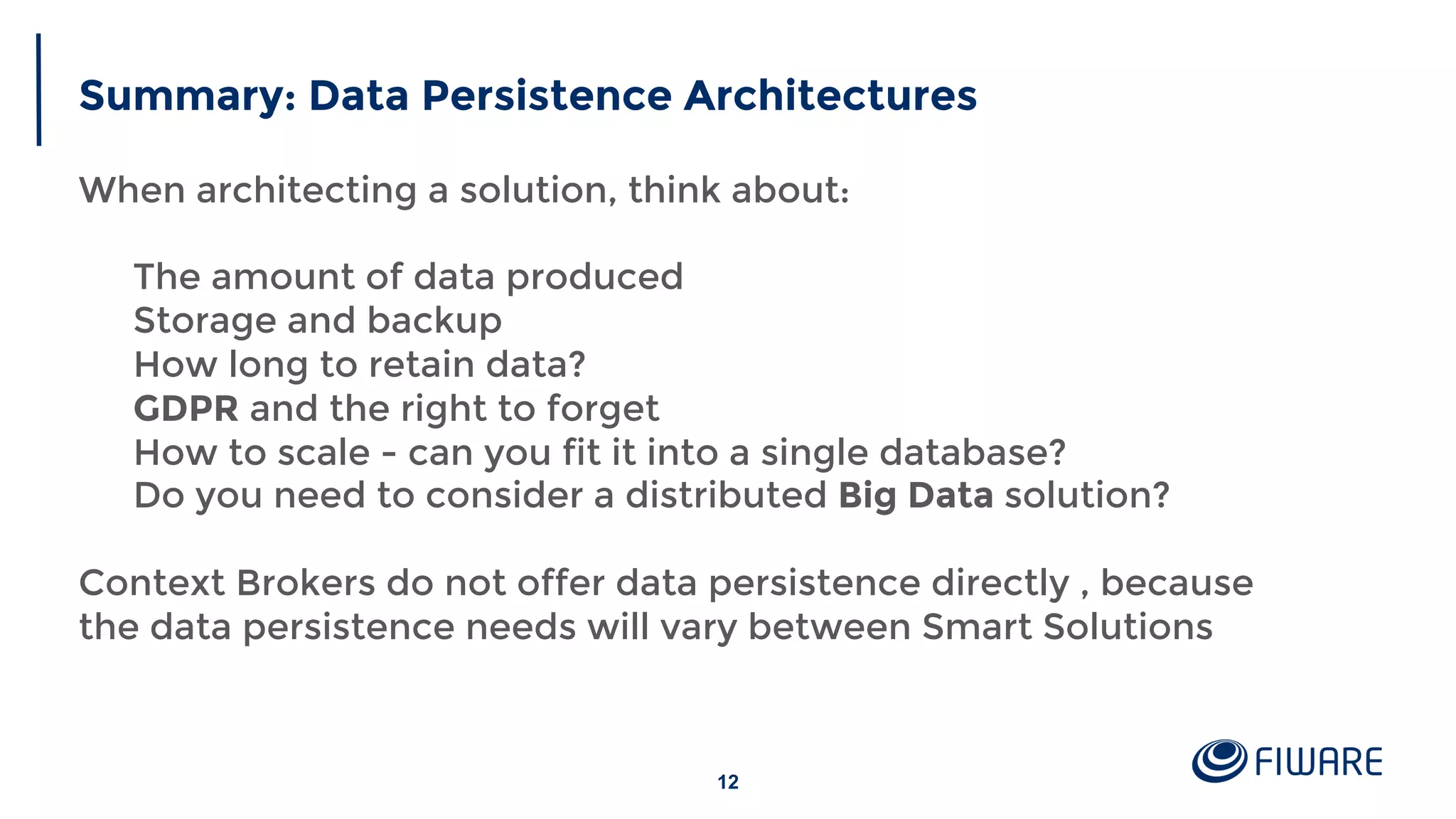 Strategies for Context Data Persistence | PDF