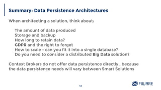 Strategies for Context Data Persistence | PPT