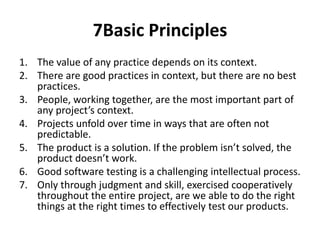 Context driven tester | PPTX