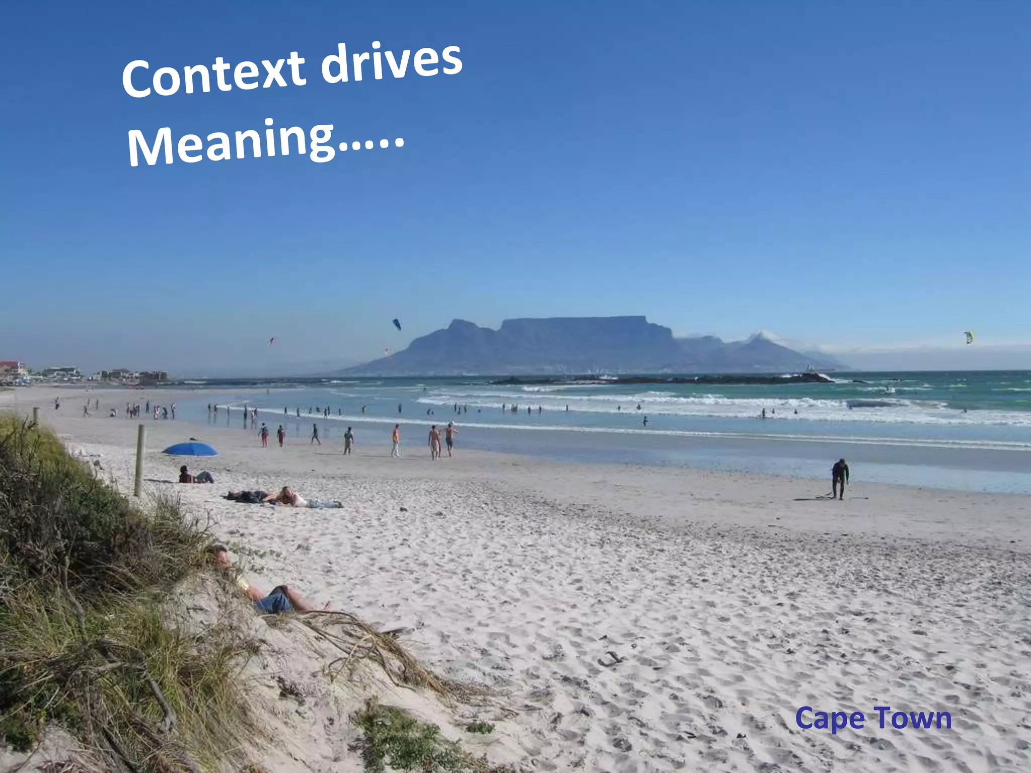 Context drives meaning by Frans van der Reep | PPT