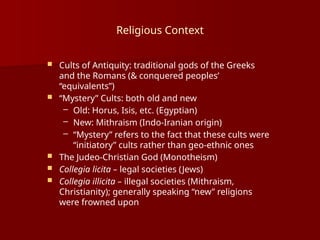 context early church and Jerusalem Christians | PPT