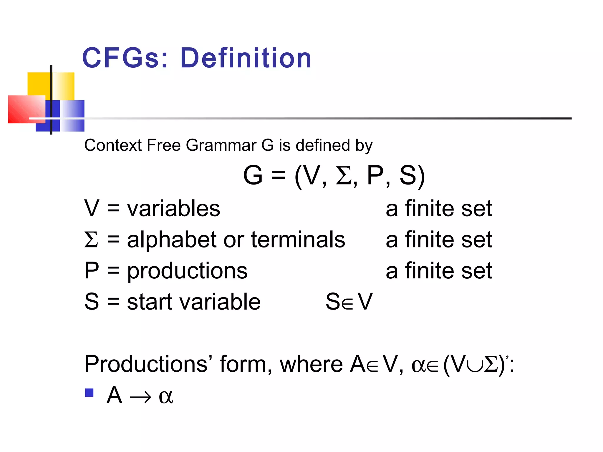 Context free grammar | PPT