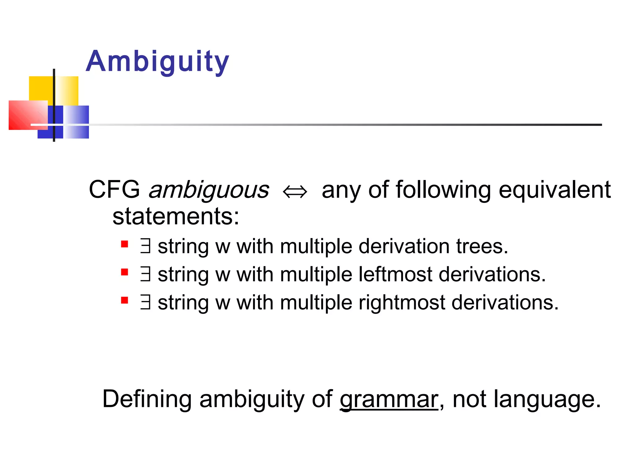 Context free grammar | PPT