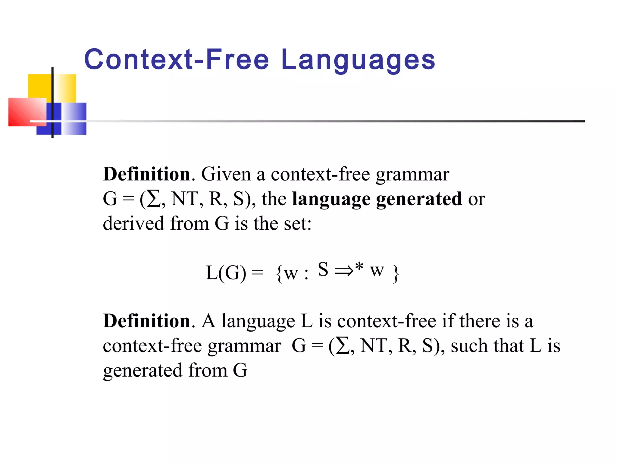 Context free grammar | PPT