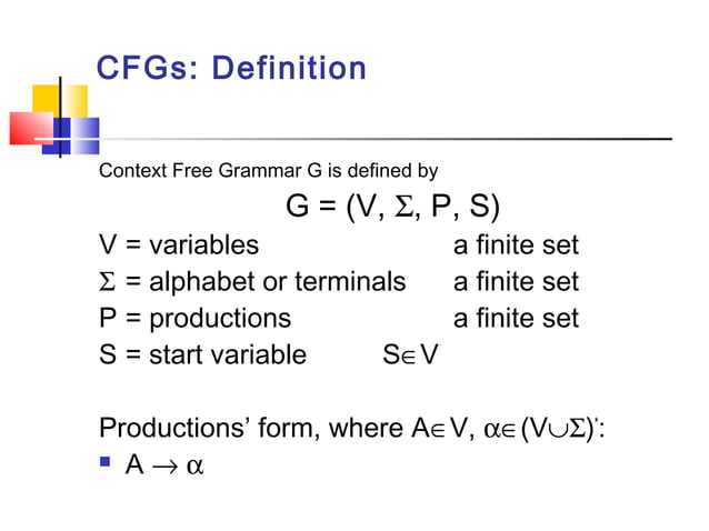 Context free grammar | PPT | Programming Languages | Computing