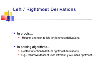Context free grammar | PPT