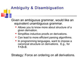 Context free grammar | PPT