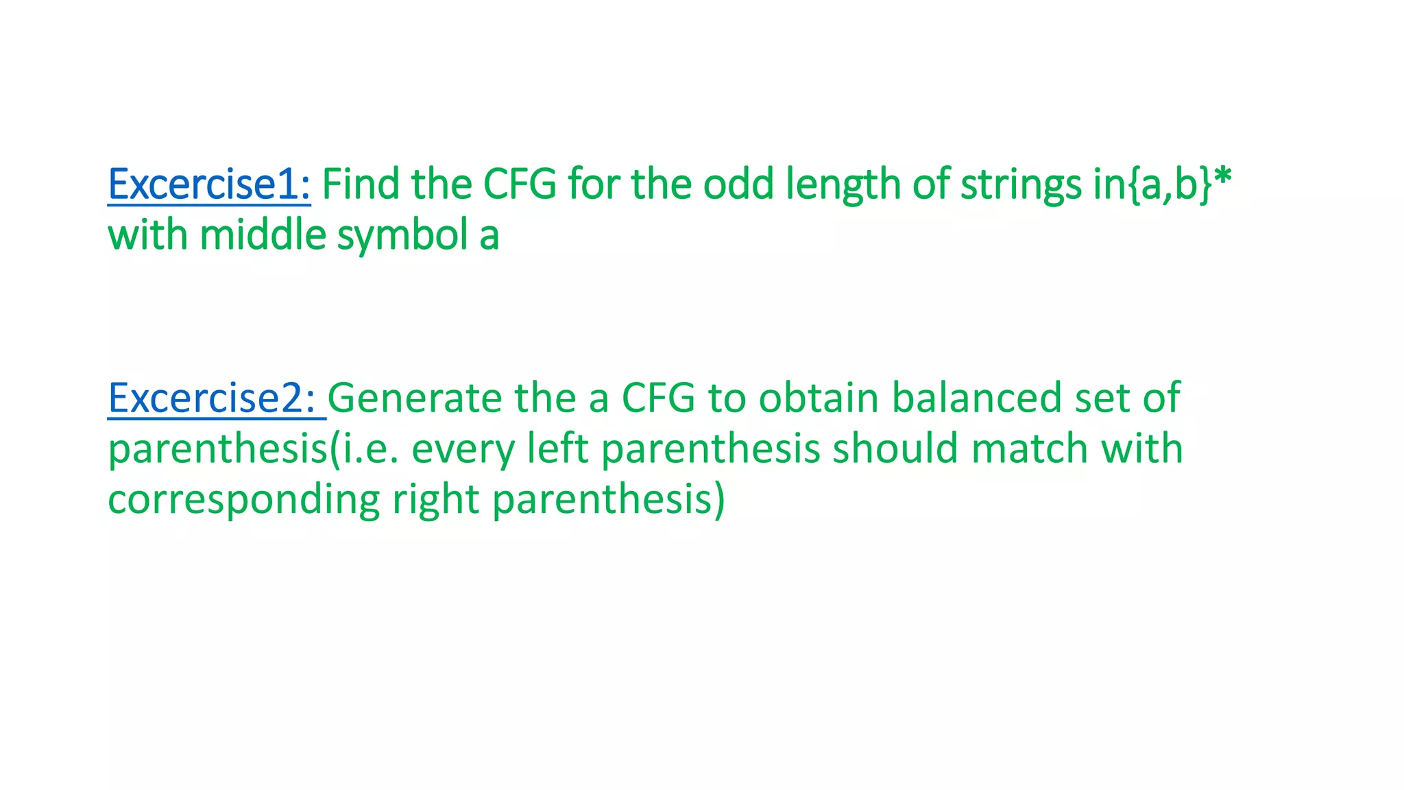 Context free grammar | PPTX