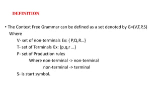 Context free grammar | PPTX