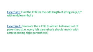 Context free grammar | PPTX