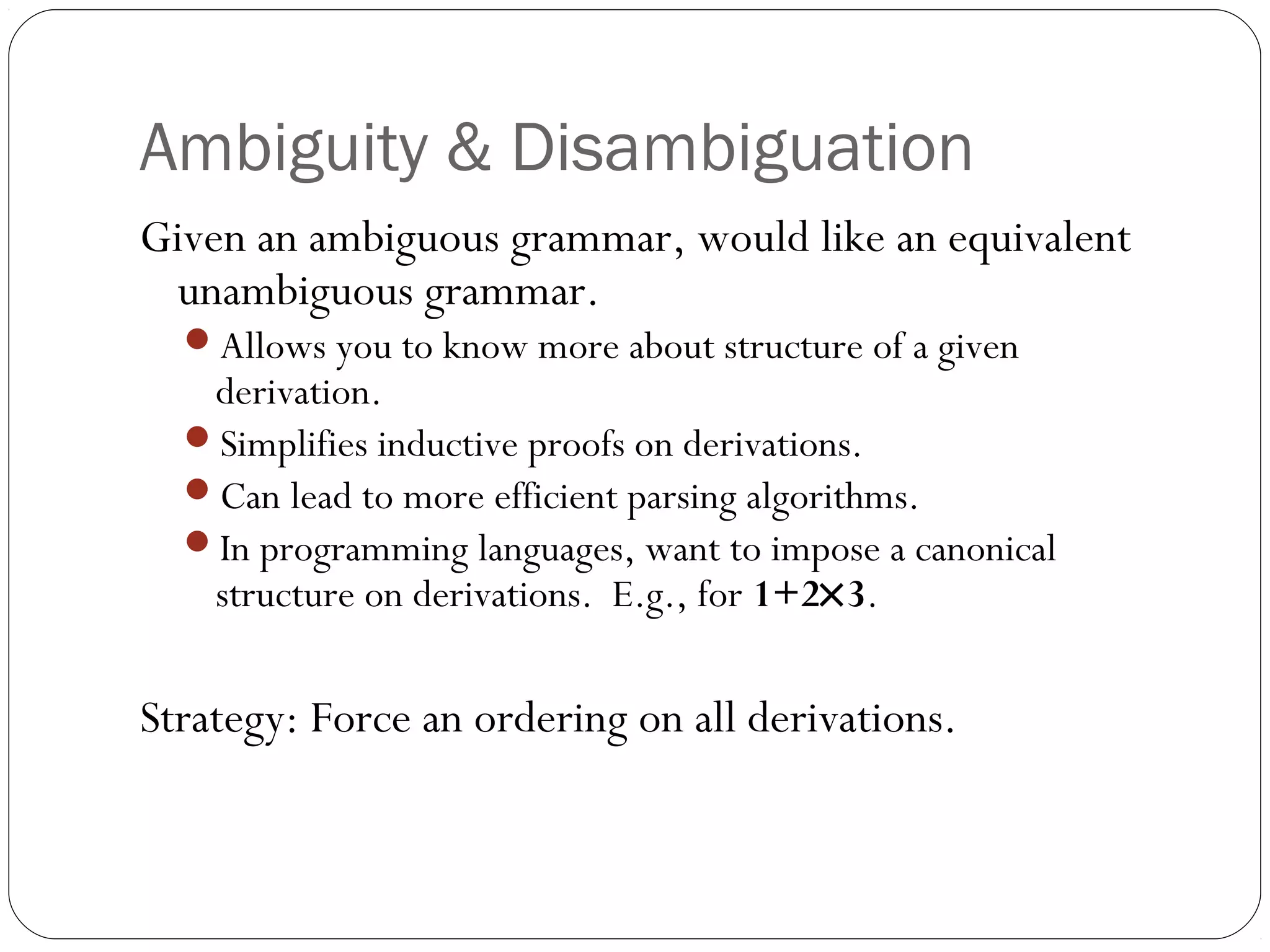 Context free grammars | PPT