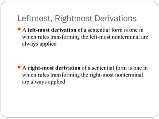 Context free grammars | PPT