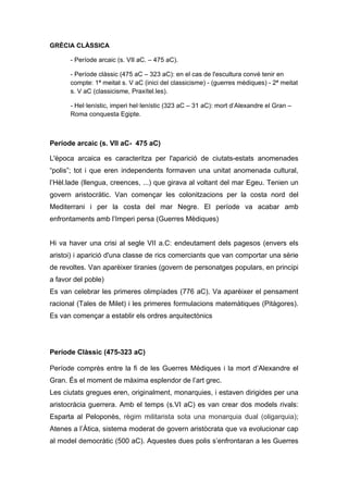 Context històric Art Grècia i Roma | PDF