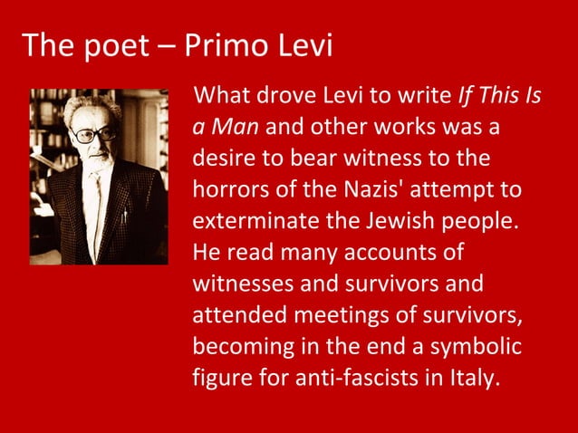 Context lesson - Primo Levi | PPT