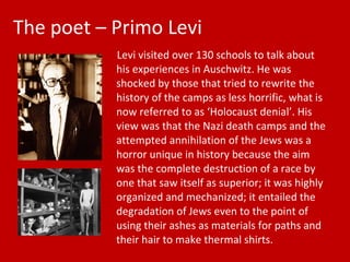 Context lesson - Primo Levi | PPT