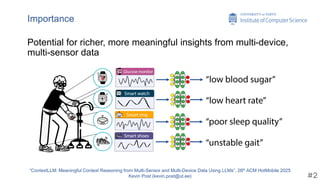 ContextLLM: Meaningful Context Reasoning from Multi-Sensor and MultiDevice Data Using LLMs | PPT