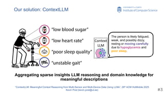 ContextLLM: Meaningful Context Reasoning from Multi-Sensor and MultiDevice Data Using LLMs | PPT